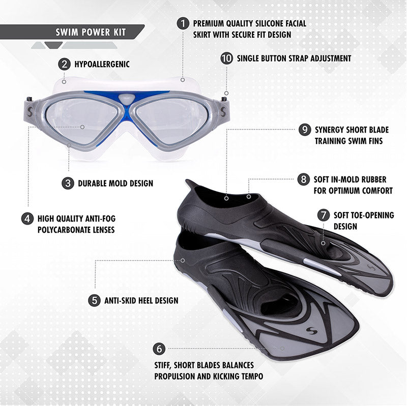 Swim Power Kit with Mesh Bag – Synergy Wetsuits